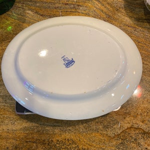 Furnivals Denmark Flow Blue English Platter Vintage - Etsy
