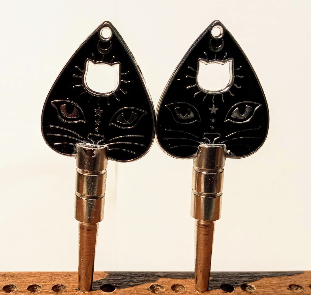 2 Cool Black Cat Cribbage Board Pegs 2 1/4 Tall on Silver Metal Pegs ...