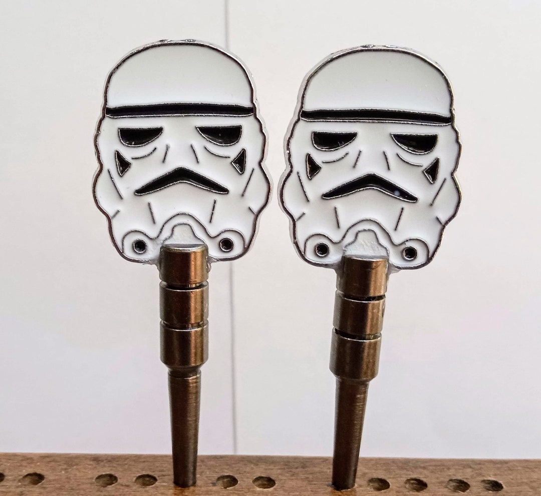 2 Cribbage Board Pegs Star Wars on Dark Gray Metal Pegs 2 1/4" Tall ...
