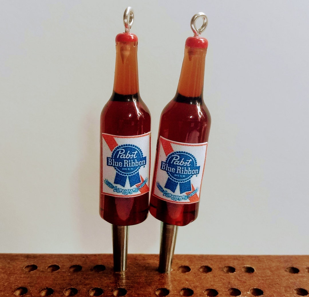 2 Cribbage Board Pegs Pabst Blue Ribbon Beer Bottles on Silver Metal ...