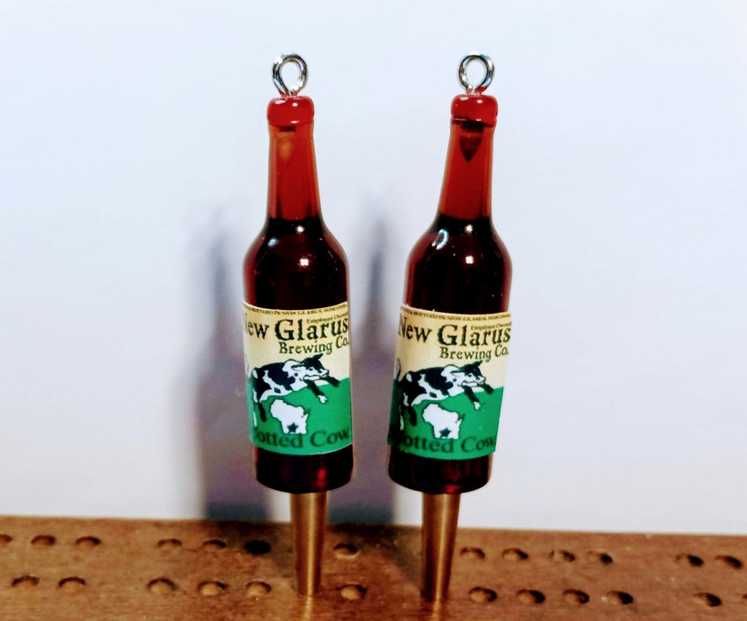 2 Cribbage Board Pegs Beer Bottles on Gold Metal Pegs 2 1/4" Tall Free ...