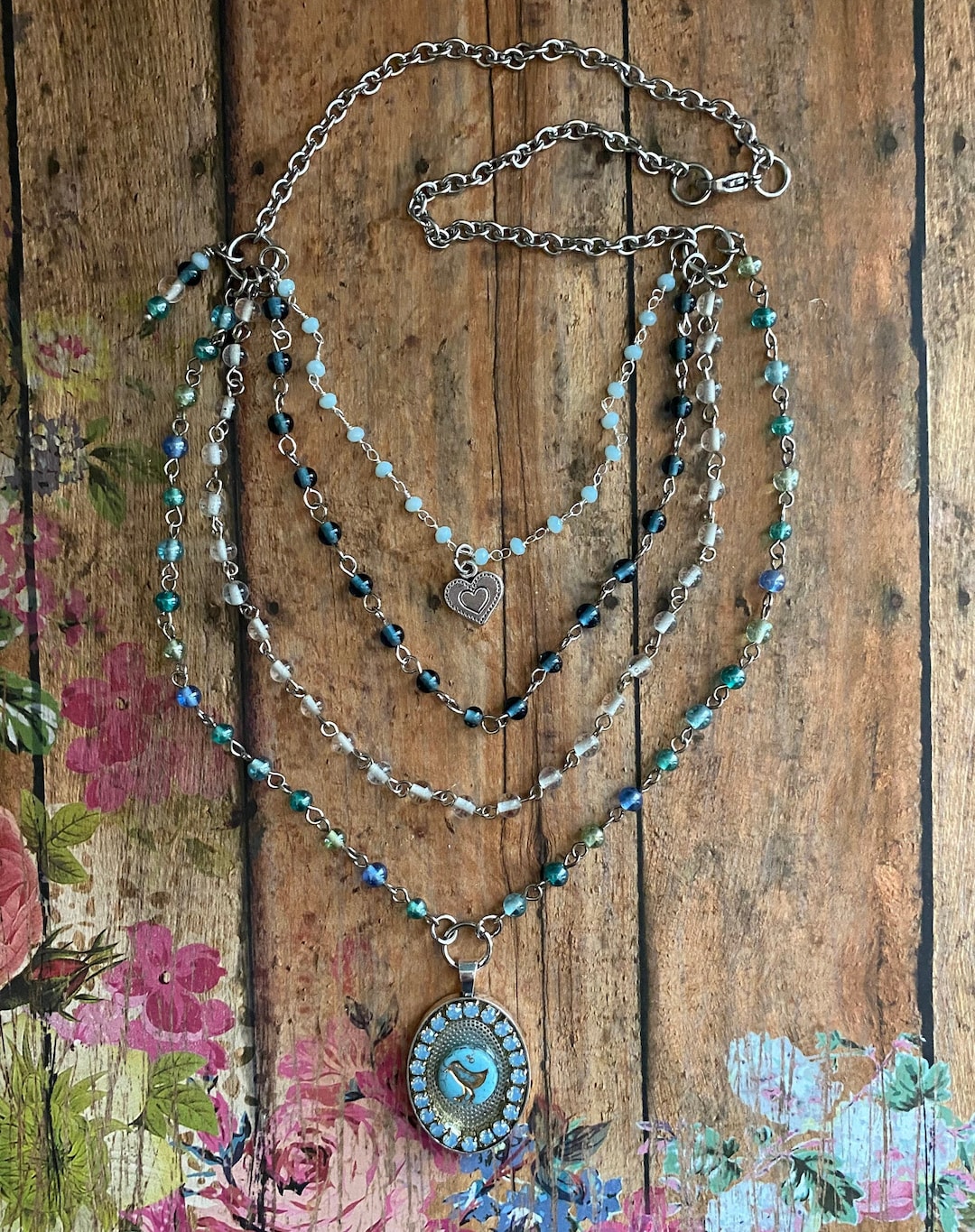 Blue Bird Necklace> Bird Necklace. Bird Jewelry. Pendant Jewelry ...