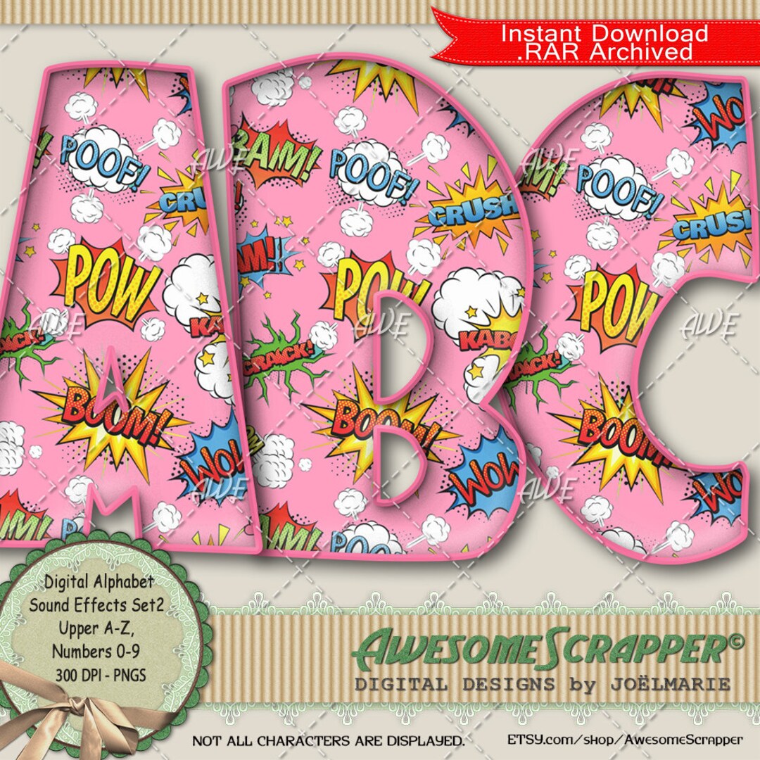 Sound Effects Set 2 Digital Alphabet by Awesomescrapper High Quality ...