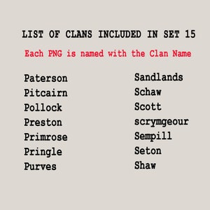 Scottish Clan Badges Set15 Digital Clip Art by Awesomescrapper - High ...