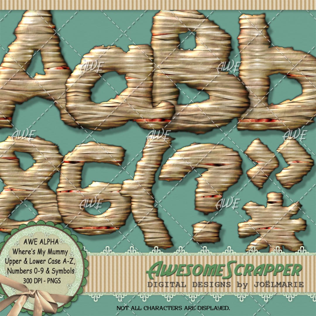 Where's My Mummy Digital Alphabet by Awesomescrapper - Old Mummy ...