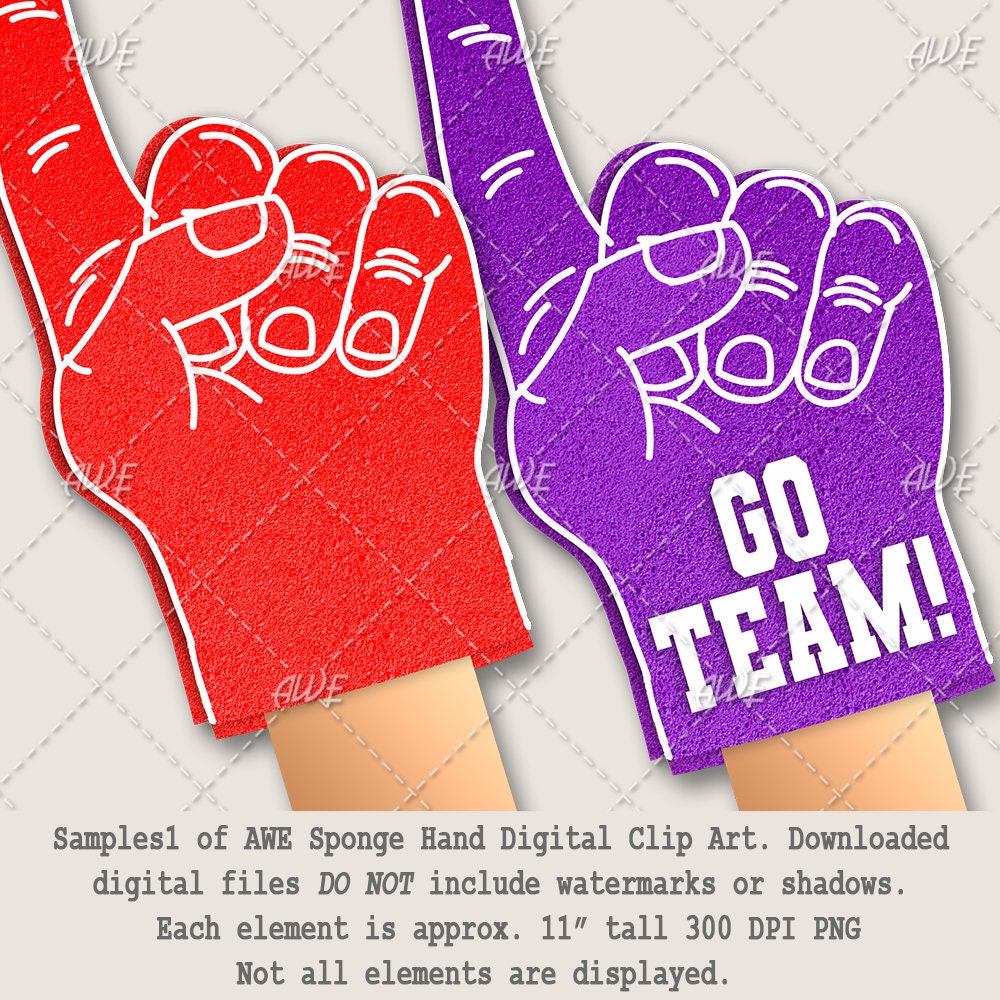 Sponge Hand Digital Clip Art by Awesomescrapper - High Quality, 300 DPI ...