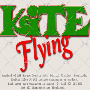 Basque Country Set4 Digital Alphabet by Awesomescrapper - High Quality ...