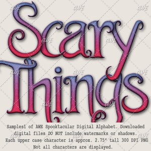 Spooktacular Digital Alphabet by Awesomescrapper - High Quality, 300 ...