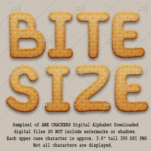 Crackers Digital Alphabet by Awesomescrapper - High Quality, 300 DPI ...