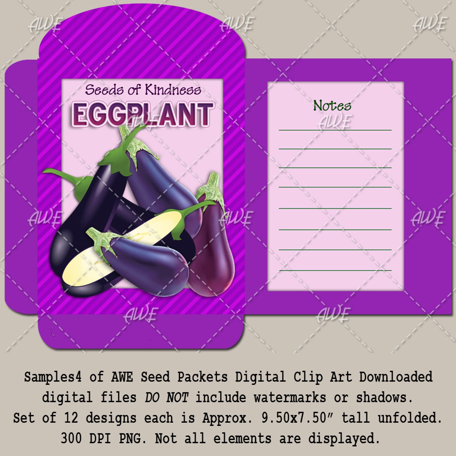 Seed Packets Digital Clip Art by Awesomescrapper - High Quality, 300 ...