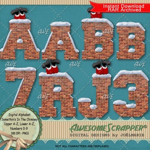 Somethin’s in the Chimney Digital Alphabet by Awesomescrapper - High ...