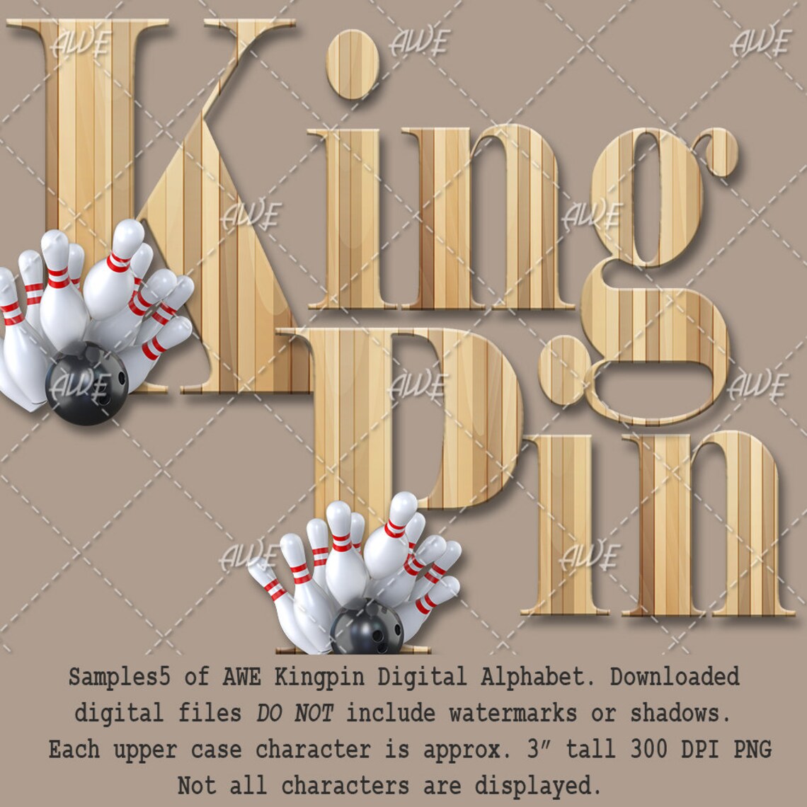 Kingpin Digital Alphabet by Awesomescrapper High Quality - Etsy