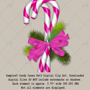 Candy Canes Set 3 Digital Clip Art by Awesomescrapper - High Quality ...