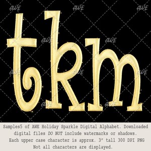 Holiday Sparkle Digital Alphabet by Awesomescrapper, High Quality 300 ...