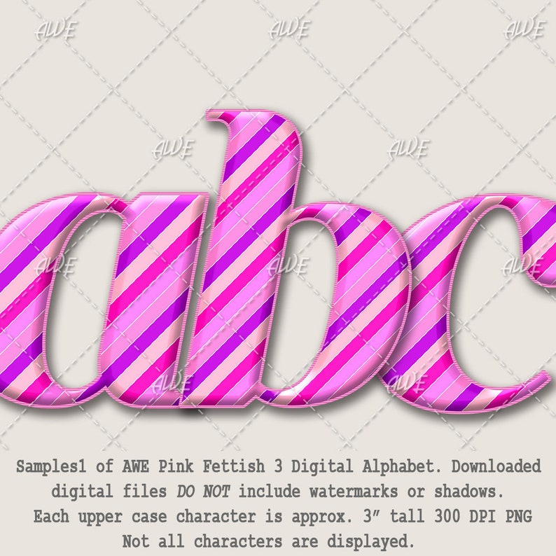 Pink Fetish Set3 Digital Alphabet by Awesomescrapper - High Quality ...