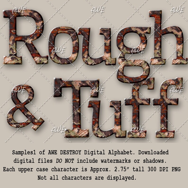 Destroy Digital Alphabet by Awesomescrapper - High Quality, 300 DPI ...