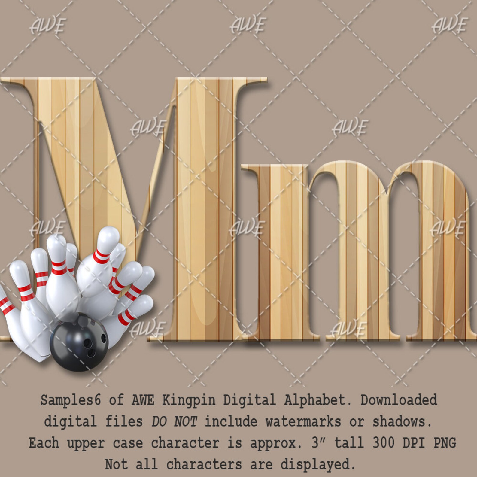 Kingpin Digital Alphabet by Awesomescrapper - High Quality, 300 DPI ...