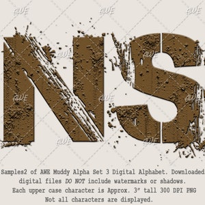 Muddy Alpha Set3 Digital Alphabet by Awesomescrapper – High Quality ...