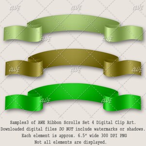 Ribbon Scrolls Set 4 Digital Clip Art by Awesomescrapper High Quality ...