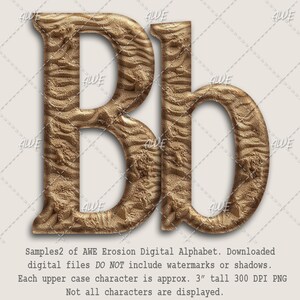 Erosion Digital Alphabet by Awesomescrapper, High Quality 300 DPI Pngs ...