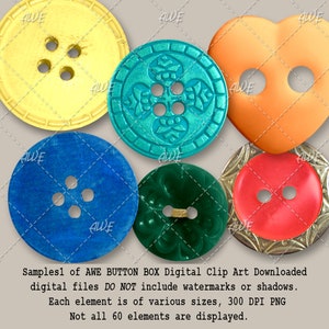 Button Box Digital Clipart by Awesomescrapper - High Quality, 300 DPI ...