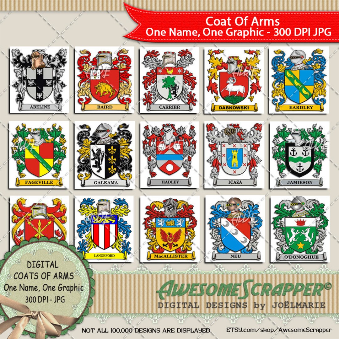 Coats of Arms Digital Art by Awesomescrapper - High Quality, 300 DPI ...