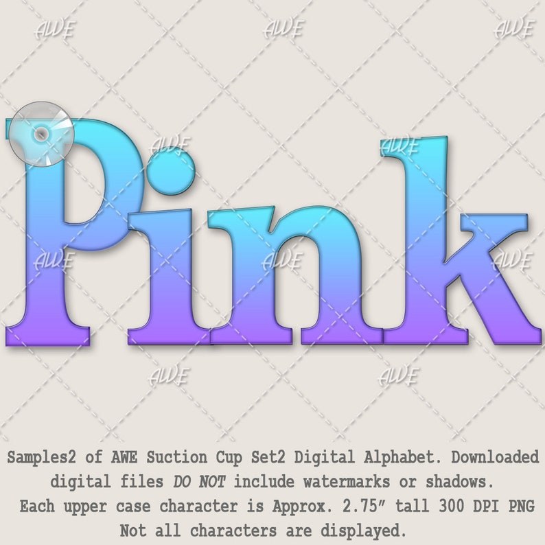 Suction Cup Set 2 Digital Alphabet by Awesomescrapper - High Quality ...