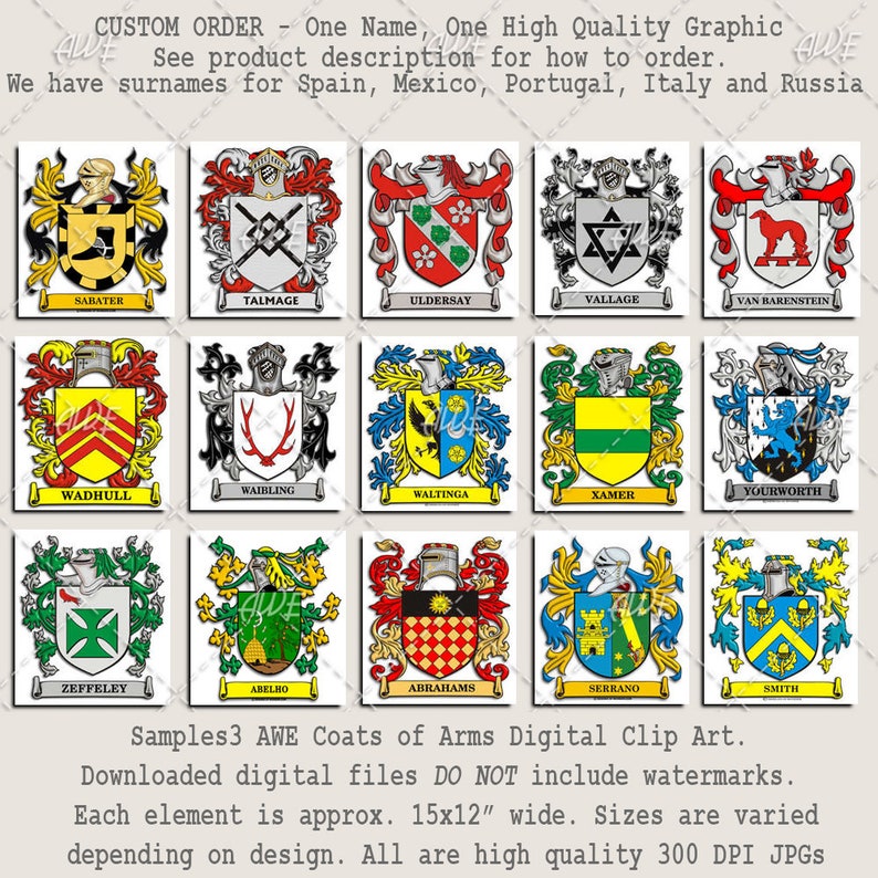 Coats of Arms Digital Art by Awesomescrapper - High Quality, 300 DPI ...