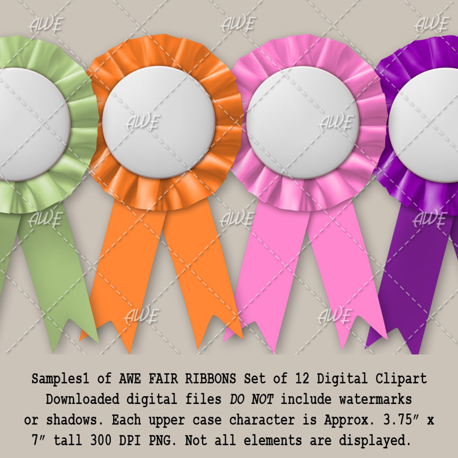 Fair Ribbons Digital Clipart by Awesomescrapper - High Quality, 300 DPI ...