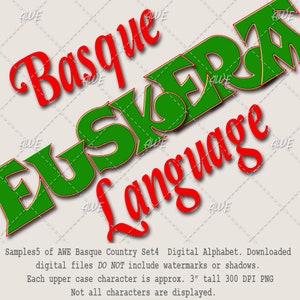 Basque Country Set4 Digital Alphabet by Awesomescrapper - High Quality ...