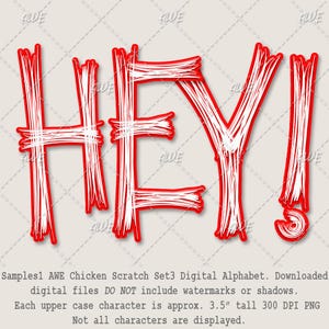 Chicken Scratch Set3 Digital Alphabet by Awesomescrapper - High Quality ...
