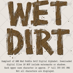 Mud Puddle Set2 Digital Alphabet by Awesomescrapper - High Quality, 300 ...