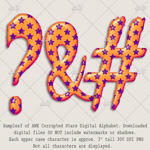 Corrupted Stars Digital Alphabet by Awesomescrapper, High Quality, 300 ...