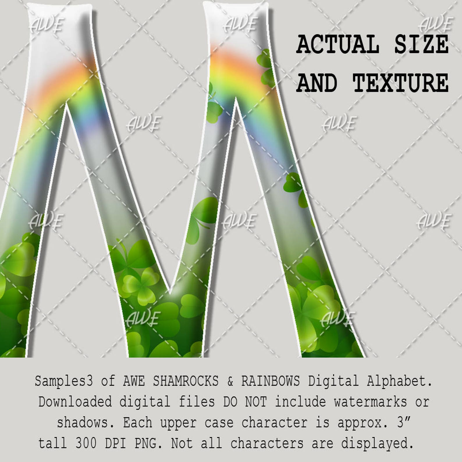Shamrocks and Rainbows Digital Alphabet by Awesomescrapper - High ...