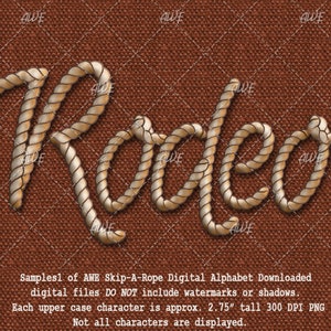 Skip-a-rope Digital Alphabet by Awesomescrapper - High Quality, 300 DPI ...