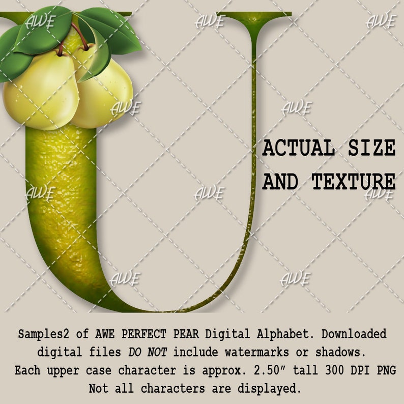 Perfect Pear Digital Alphabet by Awesomescrapper - High Quality, 300 ...