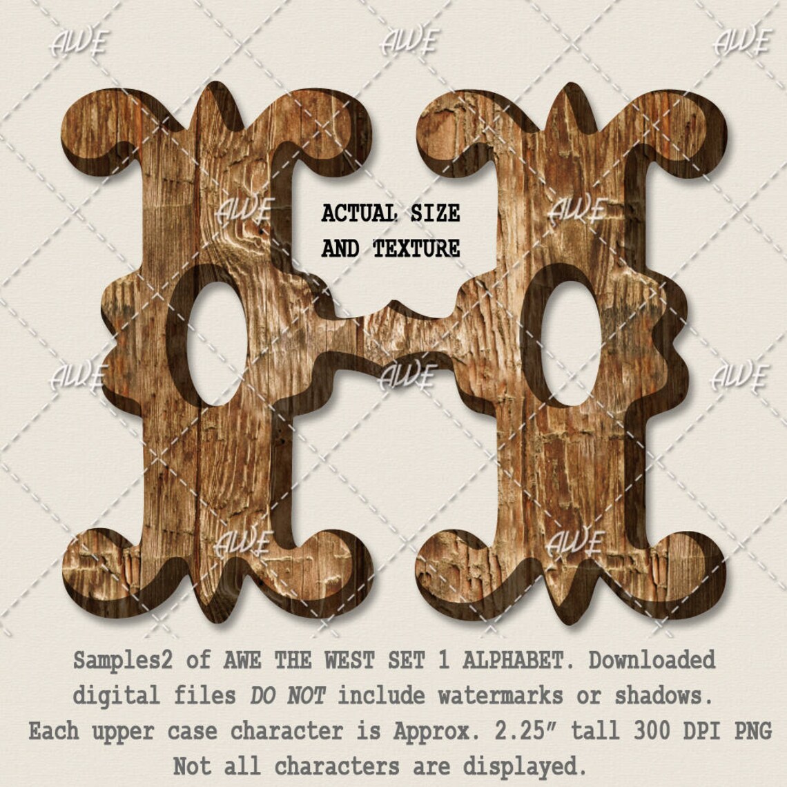 The West Set 1 Digital Alphabet, by Awesome Scrapper - Western Theme ...