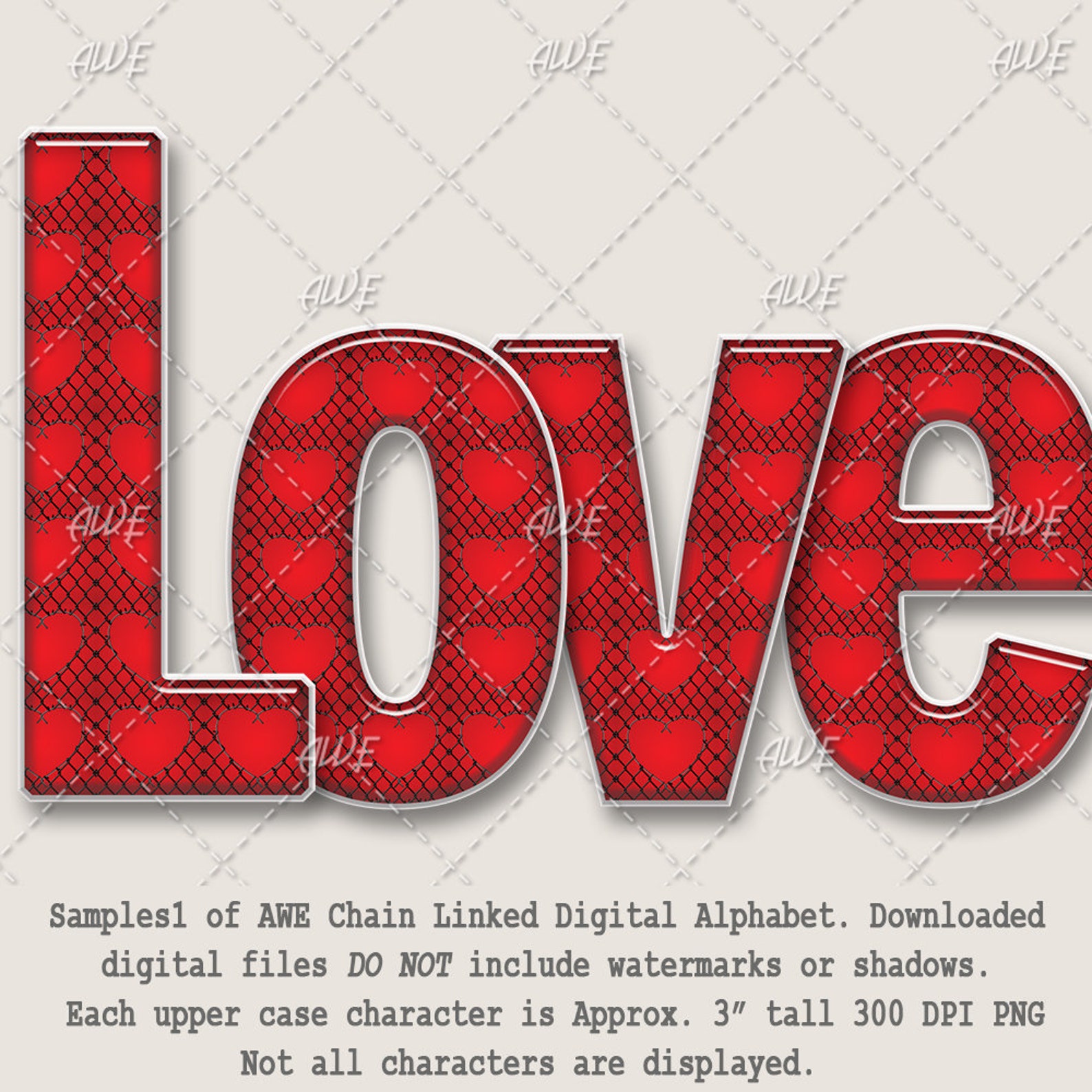 Chain Linked Digital Alphabet by Awesomescrapper - High Quality, 300 ...