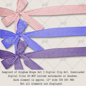 Gingham Wraps Set 3 - Digital Clip Art by Awesomescrapper - High ...