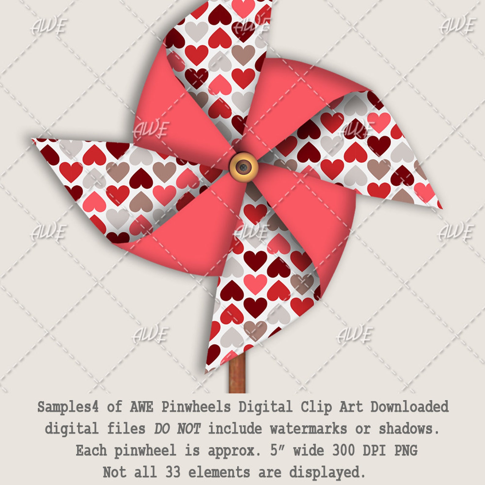 Pinwheels Digital Clip Art by Awesomescrapper - High Quality, 300 DPI ...
