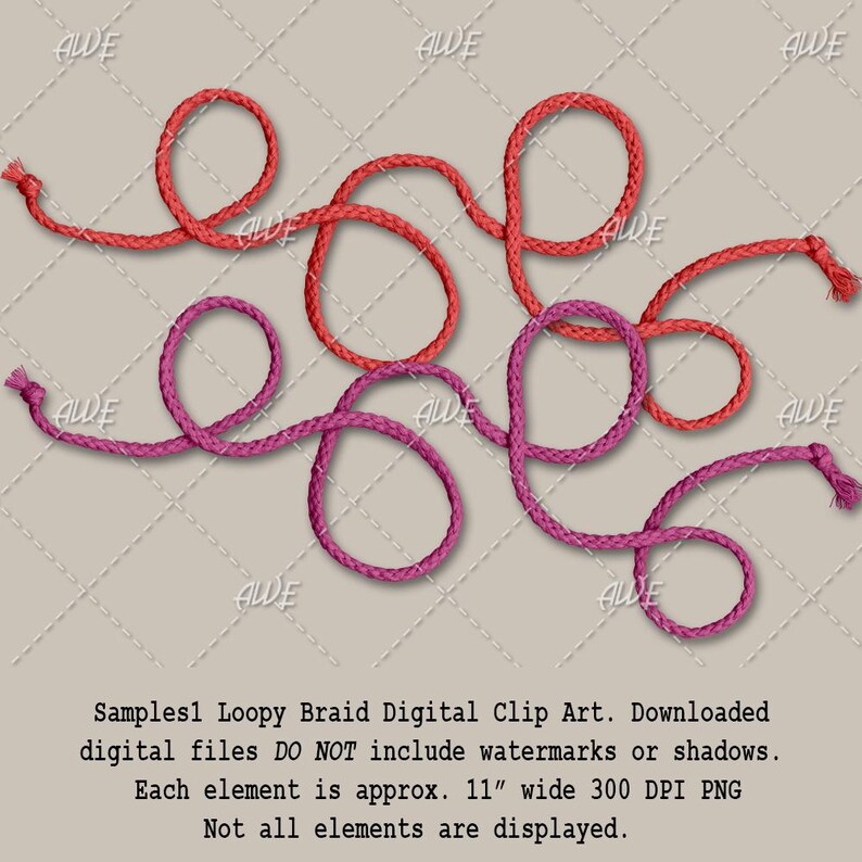 Loopy Braid Digital Clip Art by Awesomescrapper - High Quality, 300 DPI ...