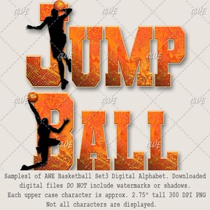 Basketball Set 3 Digital Alphabet by Awesomescrapper - High Quality ...