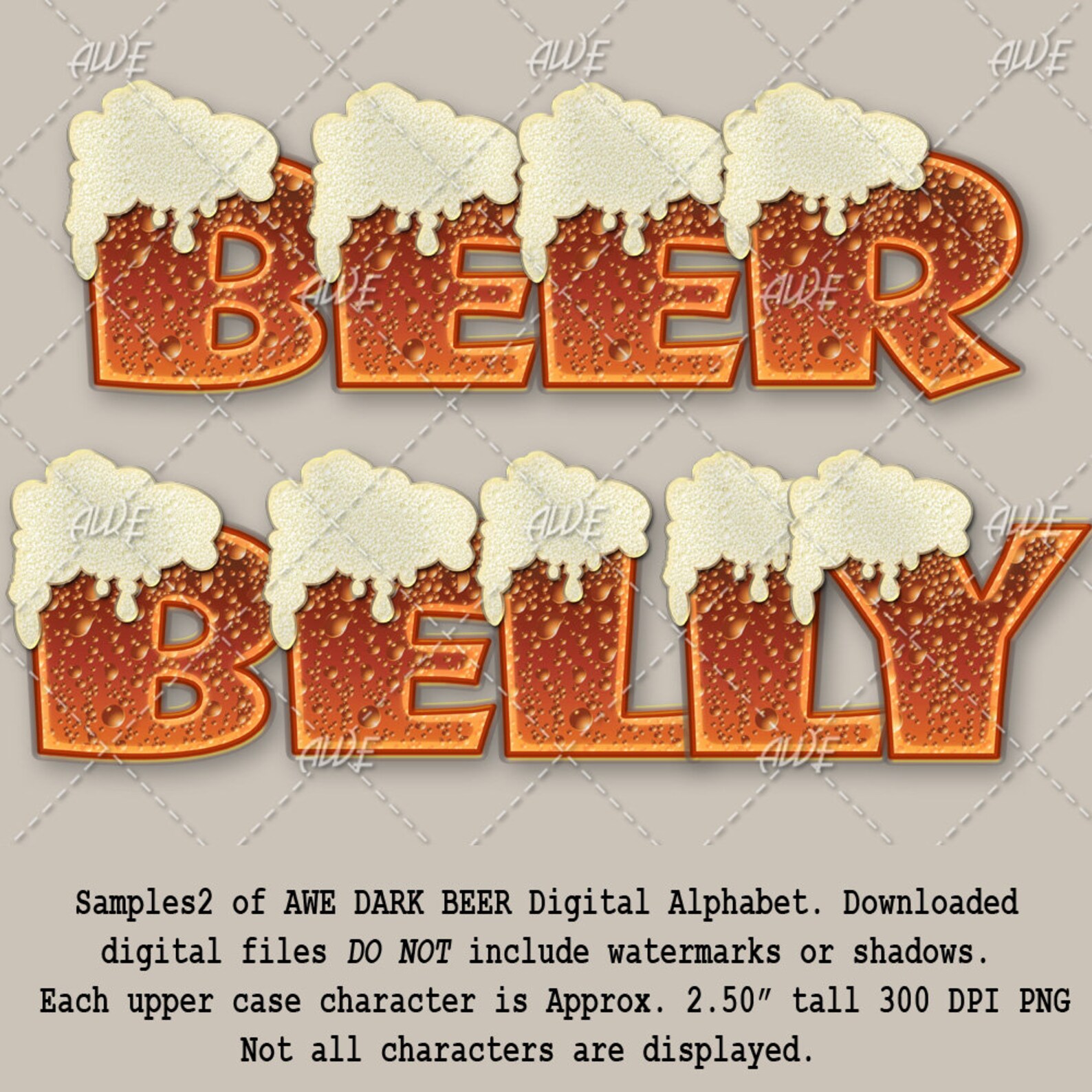 Dark Beer Digital Alphabet by Awesomescrapper - High Quality, 300 DPI ...
