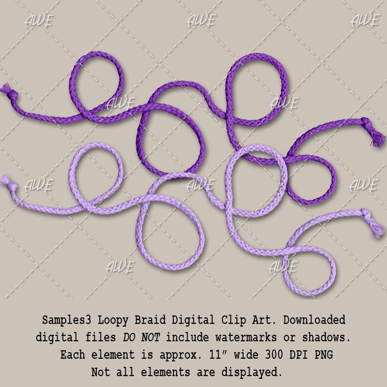 Loopy Braid Digital Clip Art by Awesomescrapper - High Quality, 300 DPI ...