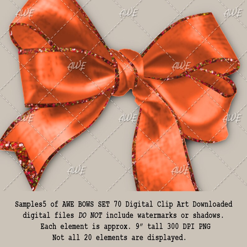 Bows Set 71 Digital Clip Art by Awesomescrapper High - Etsy