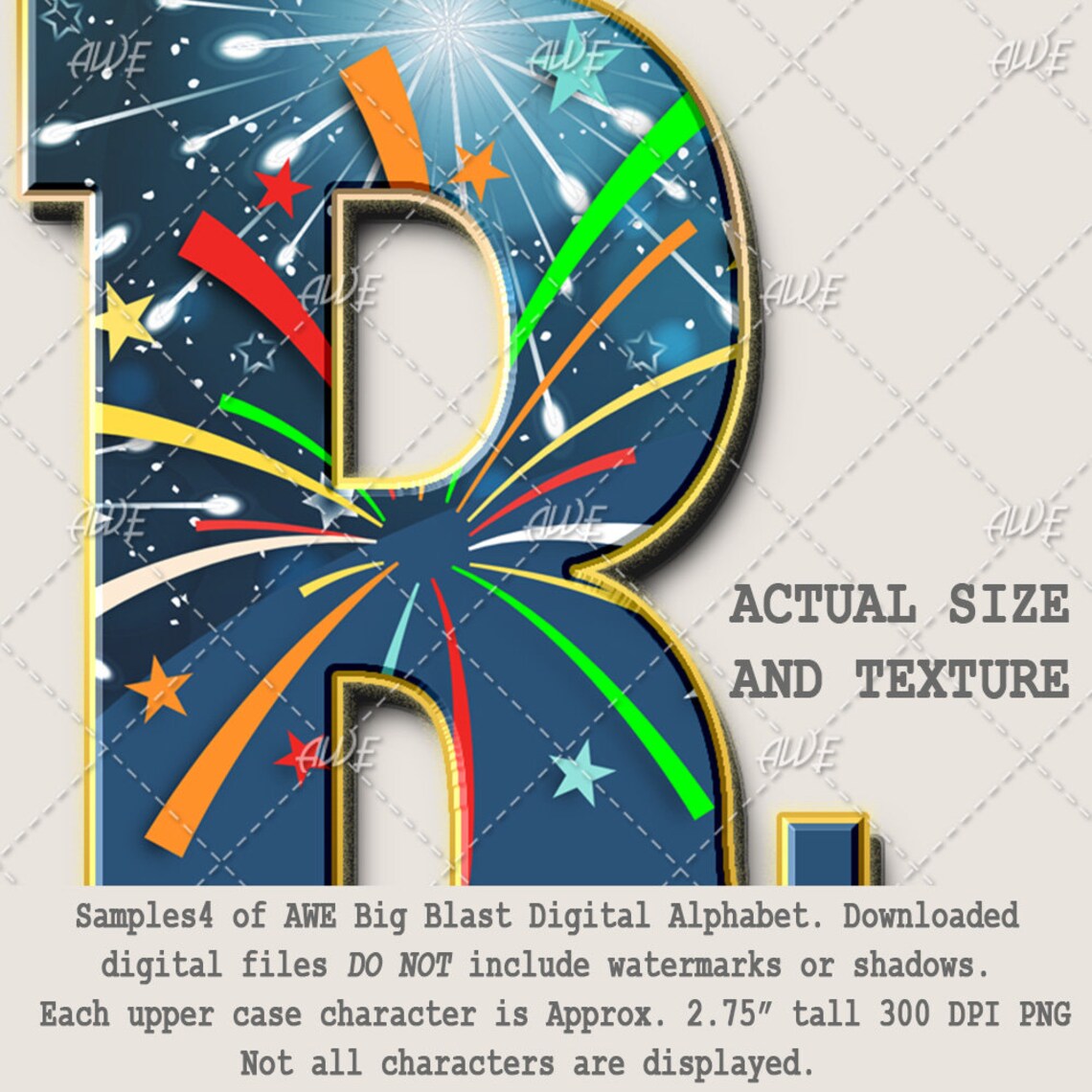 Big Blast Digital Alphabet by Awesomescrapper - High Quality, 300 DPI ...