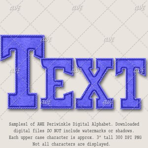 Periwinkle Digital Alphabet by Awesomescrapper, High Quality 300 DPI ...