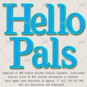 Double Stacker Digital Alphabet by Awesomescrapper, High Quality 300 ...