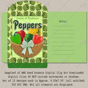 Seed Packets Digital Clip Art by Awesomescrapper - High Quality, 300 ...