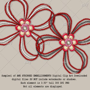 String Embellishments Set 1 Digital Clipart by Awesomescrapper - Set of ...